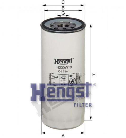 HENGST OIL FILTER-VOLVO(FH16) H200W10 — SAJID Auto Online