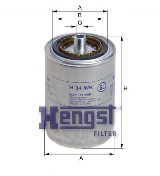 HENGST FUEL FILTER-LP/OM353 H34WK — SAJID Auto Online